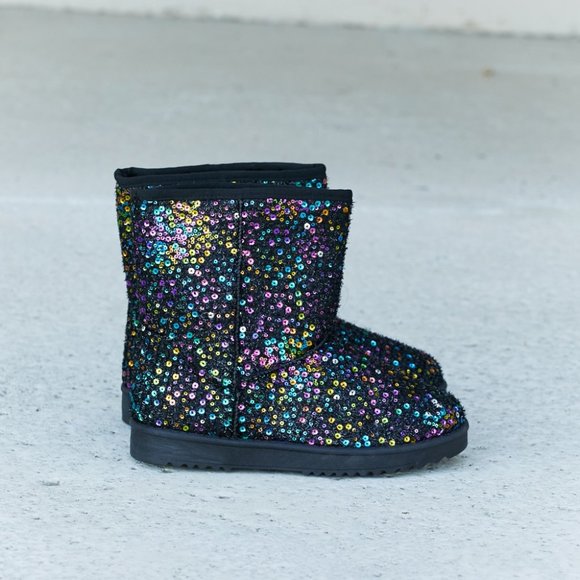 Forever Link | Shoes | Forever Link Multicolored Sequin Snow Boots ...